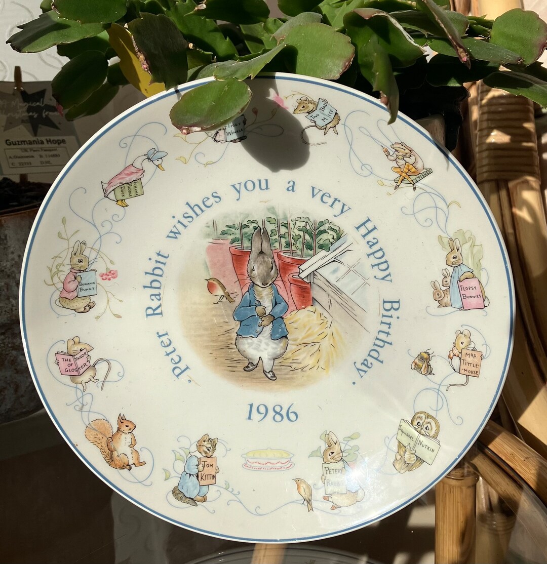 Wedgewood Peter Rabbit Birthday Plate Made in England - Etsy