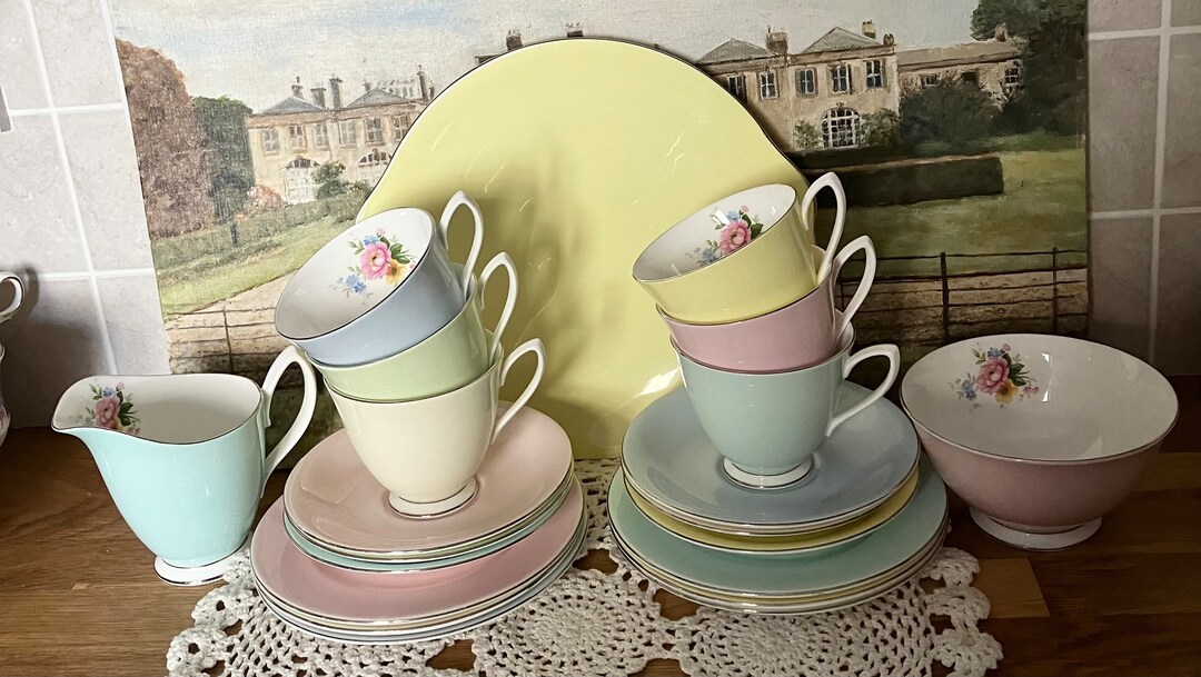 Royal Albert Harlequin Tea Set 21 Pieces Made in England - Etsy