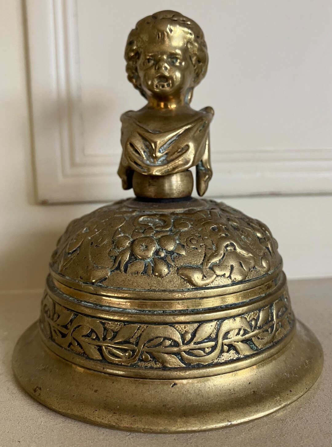 Vintage Large Lady Brass Bell Made in England - Etsy