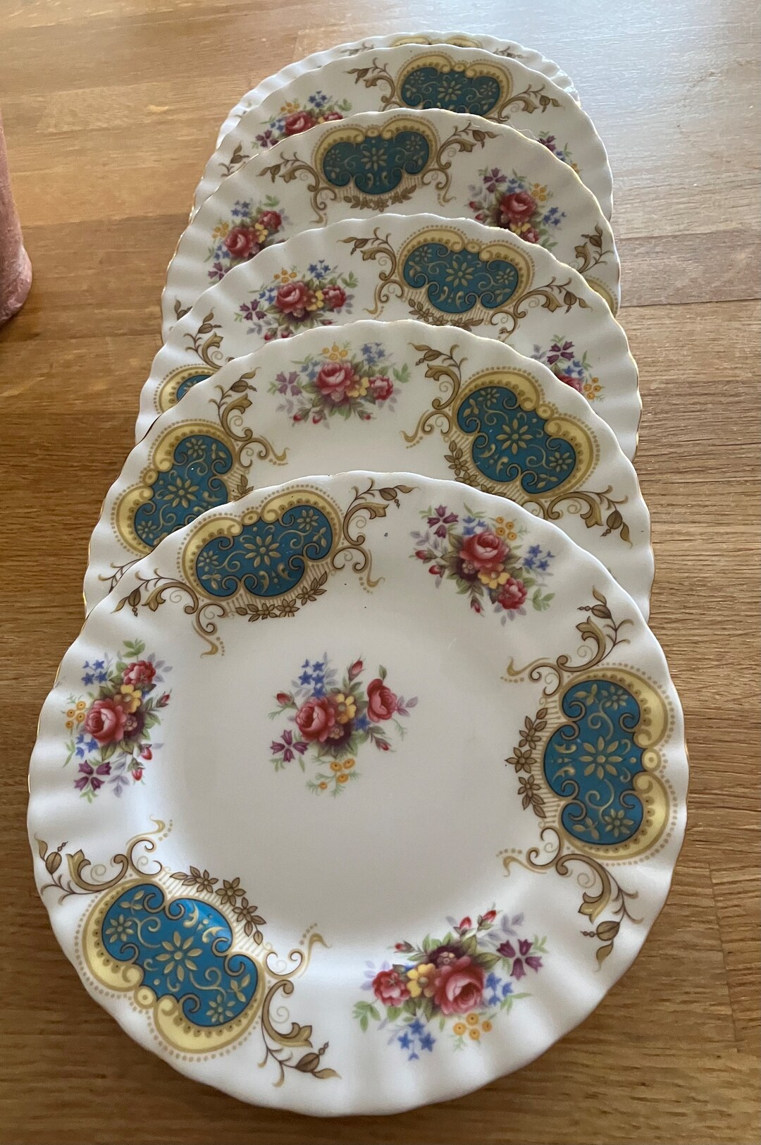 Set of Five Royal Albert Berkeley Tea Plates Made in England - Etsy