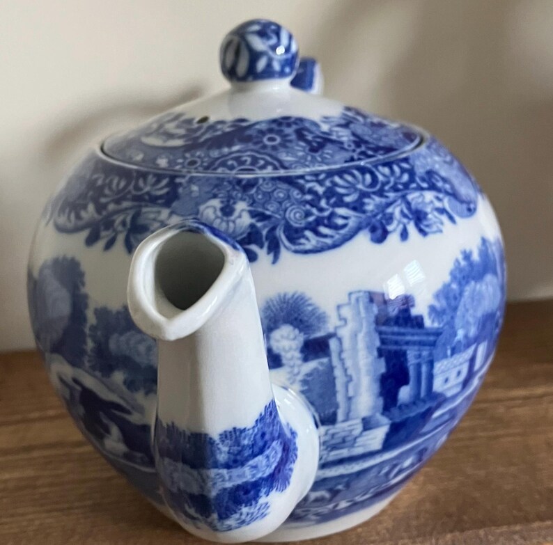 Spode Blue Italian Teapot Made in England - Etsy