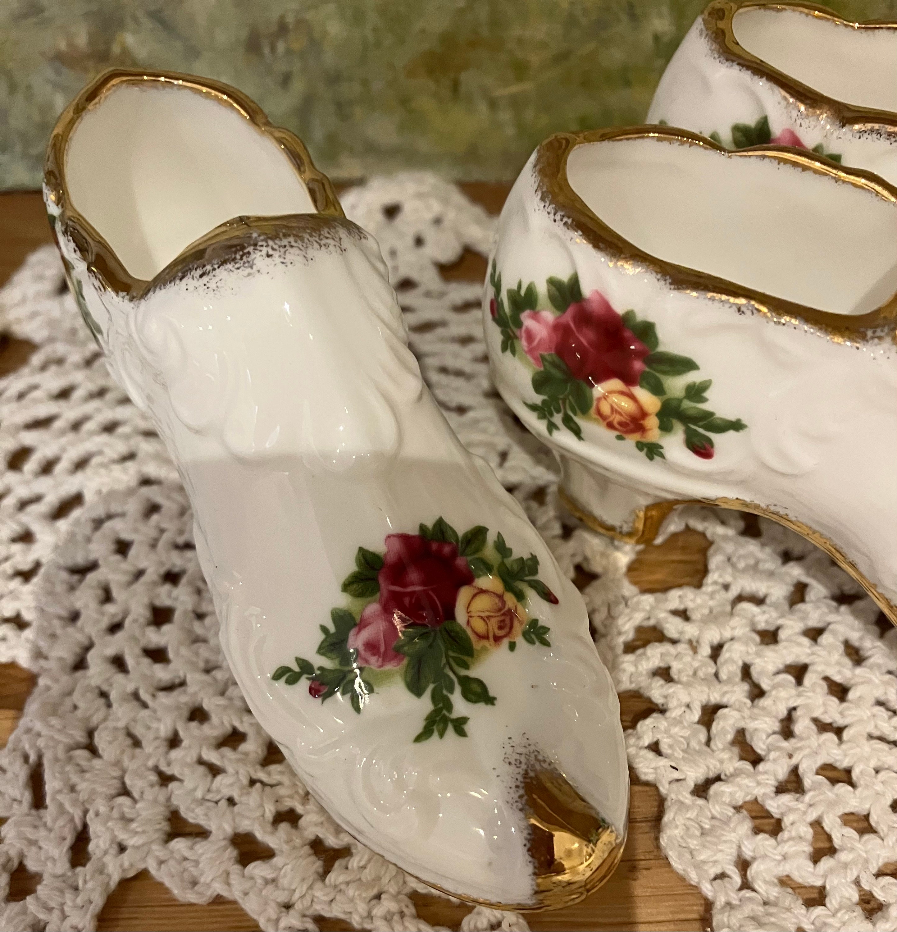 Royal Albert Old Country Roses Decorative Shoe Made in England - Etsy