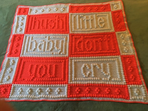 Hush Little Baby Don't You Cry Crochet Bobble or Popcorn - Etsy