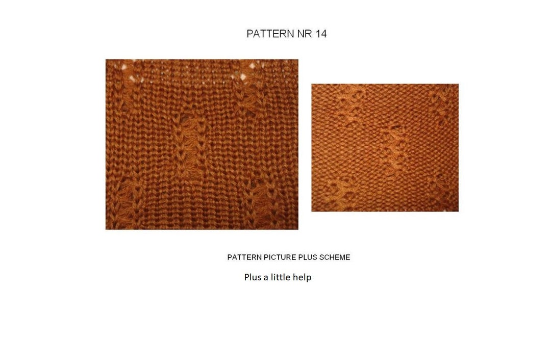 Machine Knit Pattern, VINTAGE Tuck Stitch PATTERN for MACHINE Knitting ...