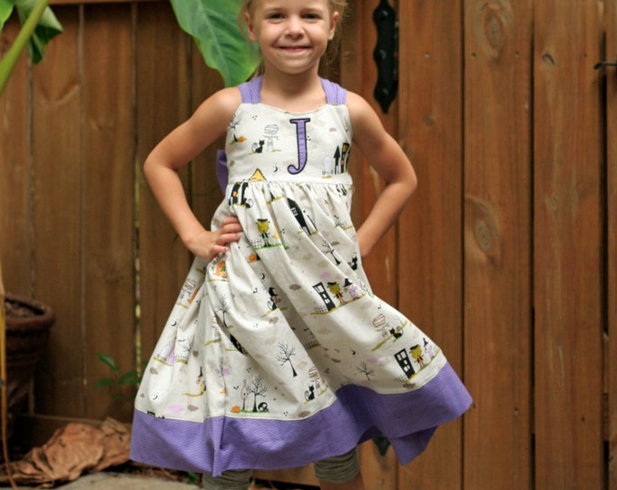 Girls Halloween Dress Riley Blake Fabric Too Cute to Spook - Etsy
