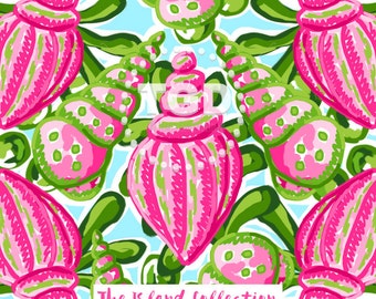 Preppy Pink and Green | Etsy