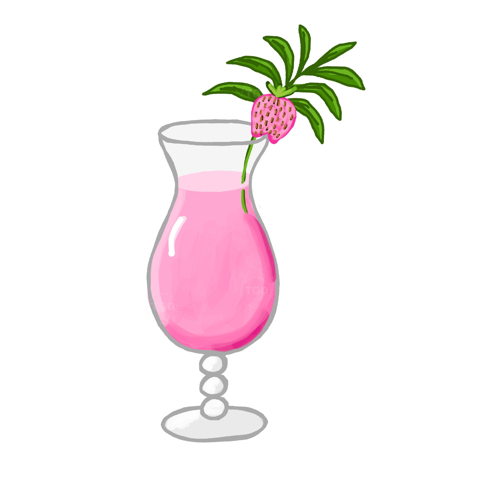 Cocktail Clip Art Cocktail Clipart Tropical Drink Mixed Etsy