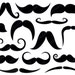 Mustache Clip Art Photo Booth Printabl Props YDC036 | Etsy