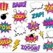 Superhero Girl Clipart, Comic Book Clip Art, Comic Book Numbers Instant ...