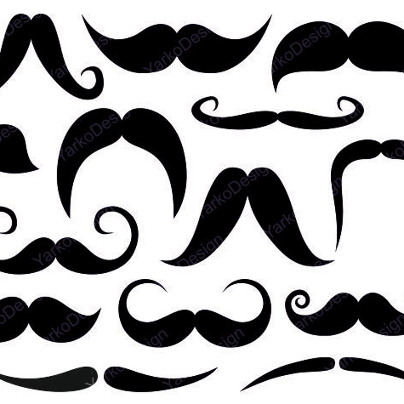 Mustache Clip Art - Etsy