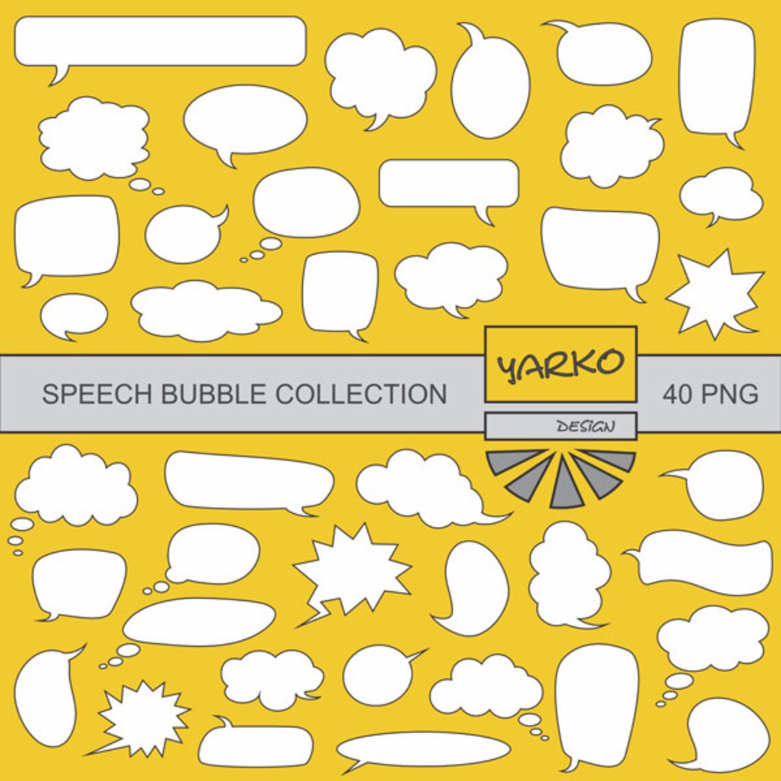 Digital Clip Art Speech Bubbles Digital Frames, Speech Bubbles Pack ...