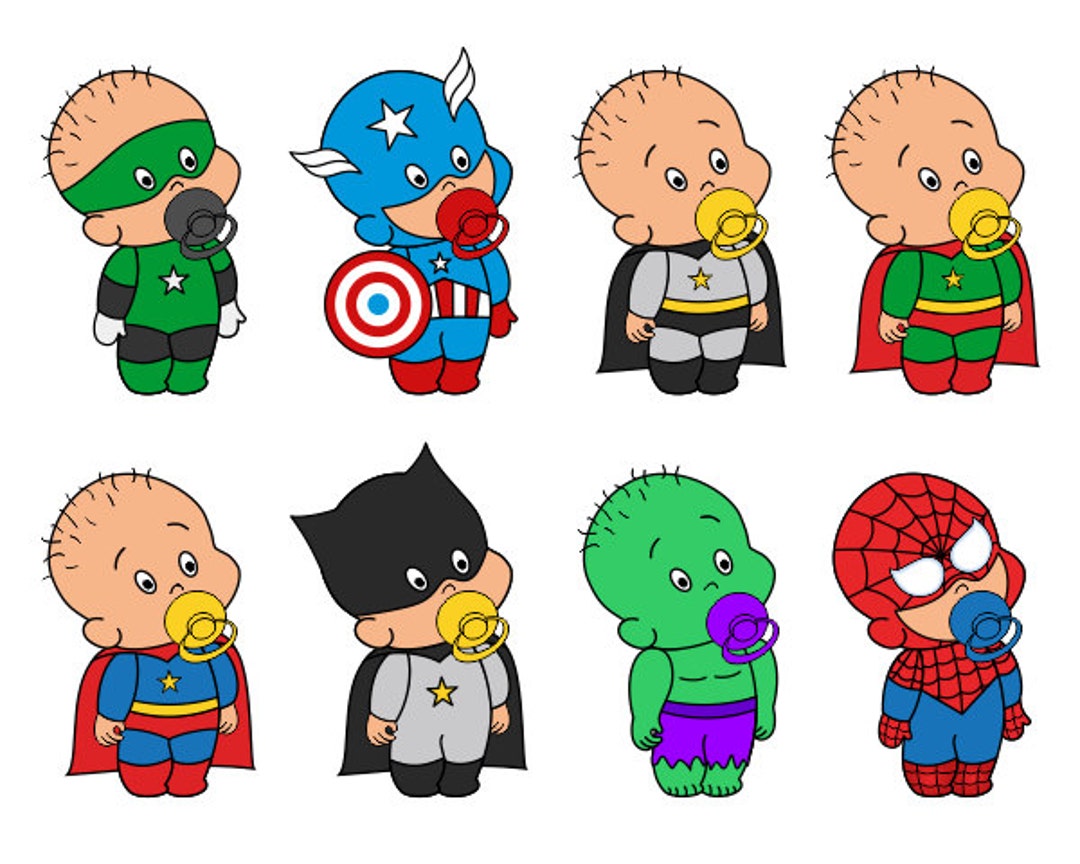 Cute Baby Superhero Digital Clip Art YDC085 - Etsy