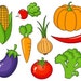 Fruits and Vegetables Clip Art Collection, Clipart Bundle Instant ...
