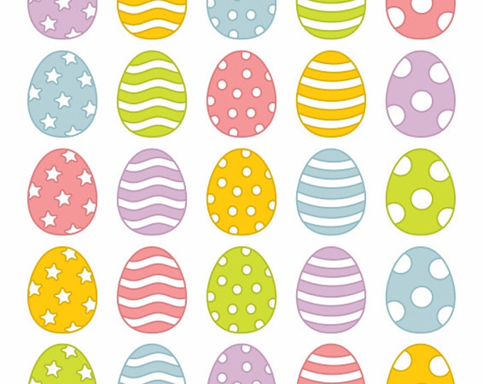 Cute Easter Eggs Digital Clip Art Instant Download YDC040 - Etsy