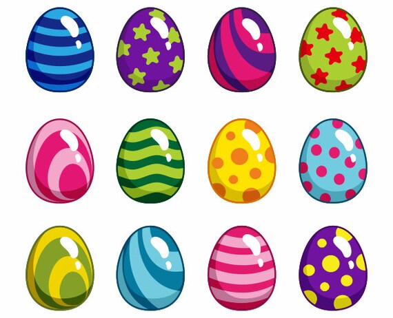 Printable Colored Eggs Clipart Easter Eggs