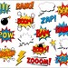 Superhero Clipart Comic Book Clip Art Comic Text Speech Bubbles Boom ...