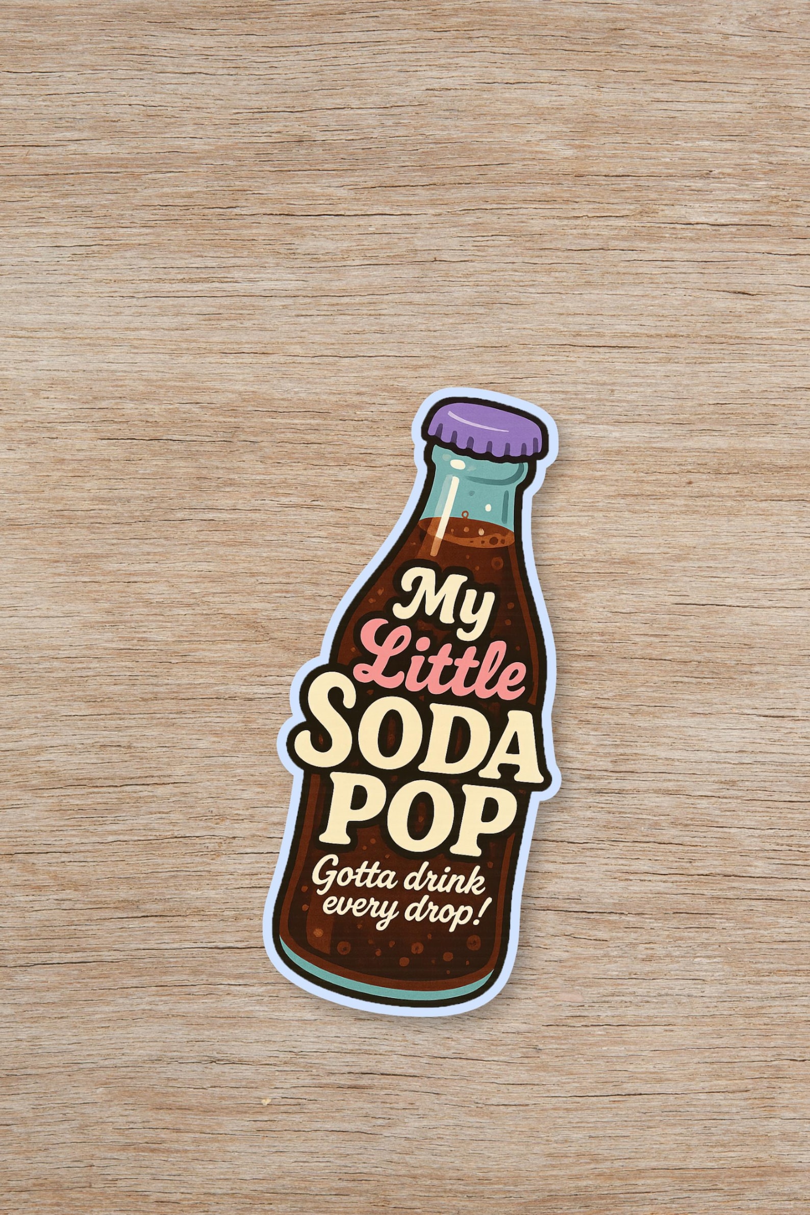 My Little Soda Pop – Huntrix Inspired Sticker – Retro Cola Bottle Decal ...
