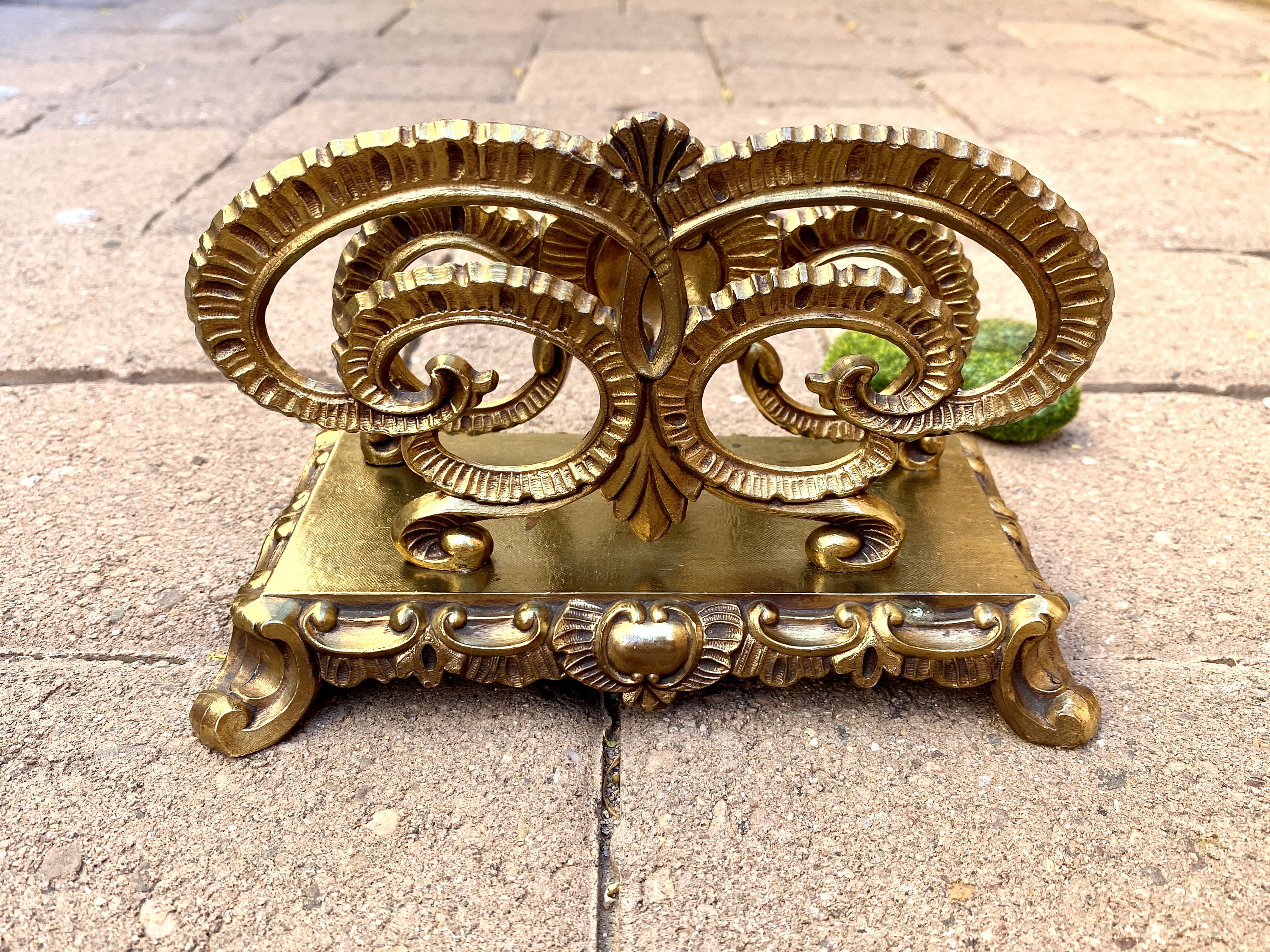 Ornate Brass Letter Holder Desk Accessory A&M Leatherlines - Etsy