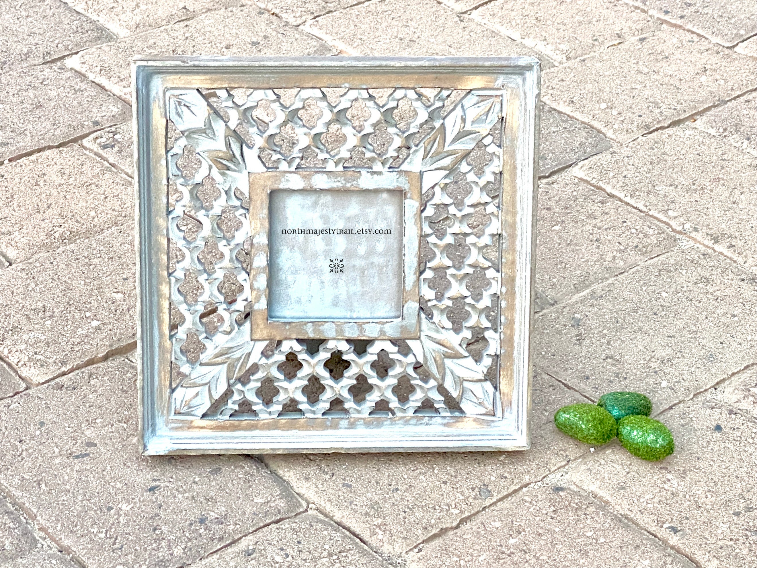 Square Handcarved Wood Picture Frame. Vintage. Holds 4x4 - Etsy