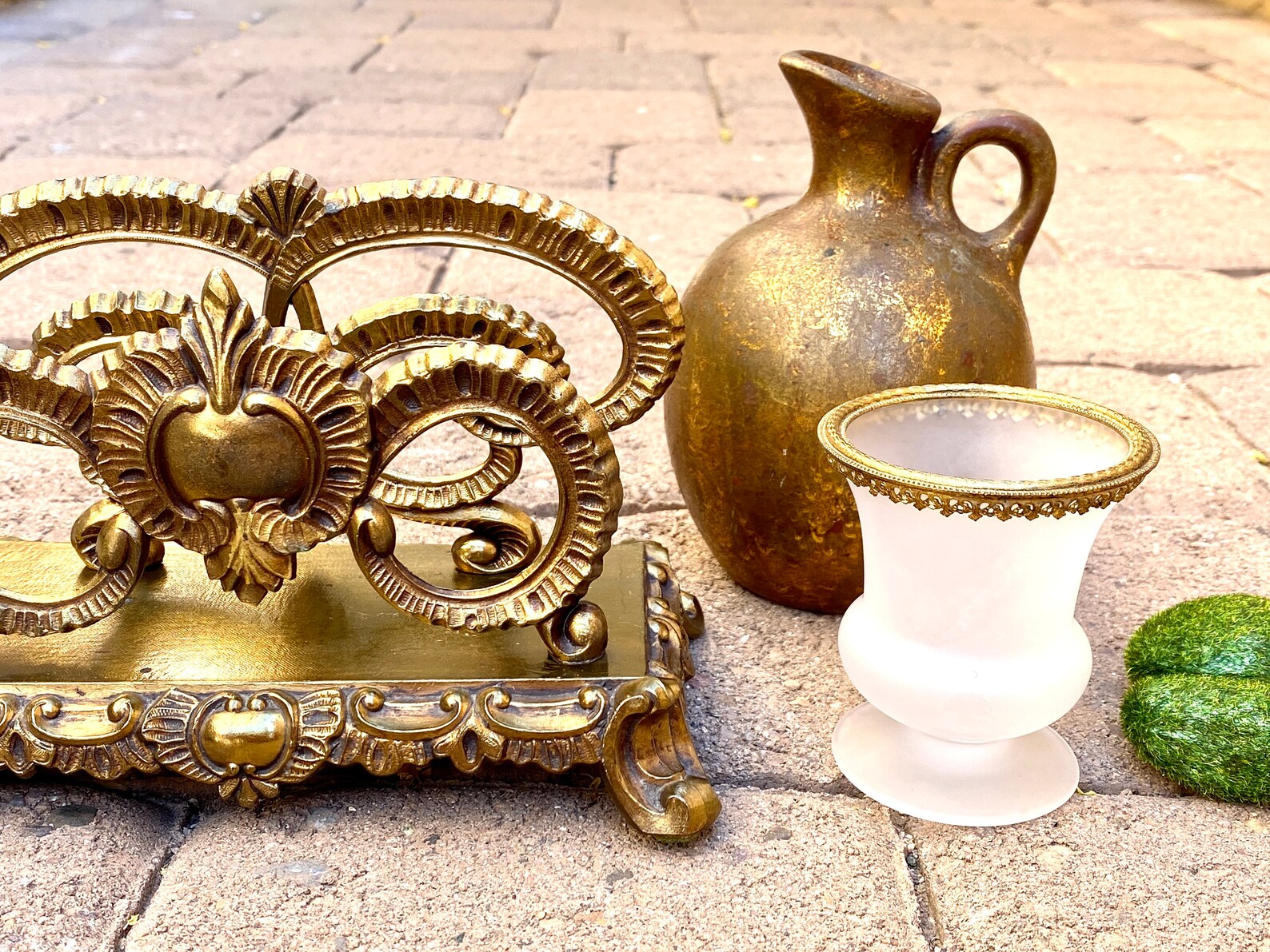 Ornate Brass Letter Holder Desk Accessory A&M Leatherlines - Etsy