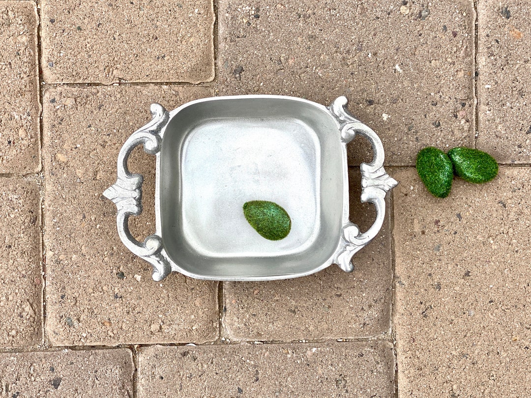 Small Square Metalware Serving Dish. Vintage. Artisan. Cast - Etsy