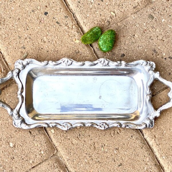 Small Silver Tray - Etsy