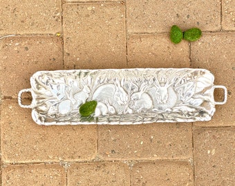 Pewter Rabbit Tray - Etsy