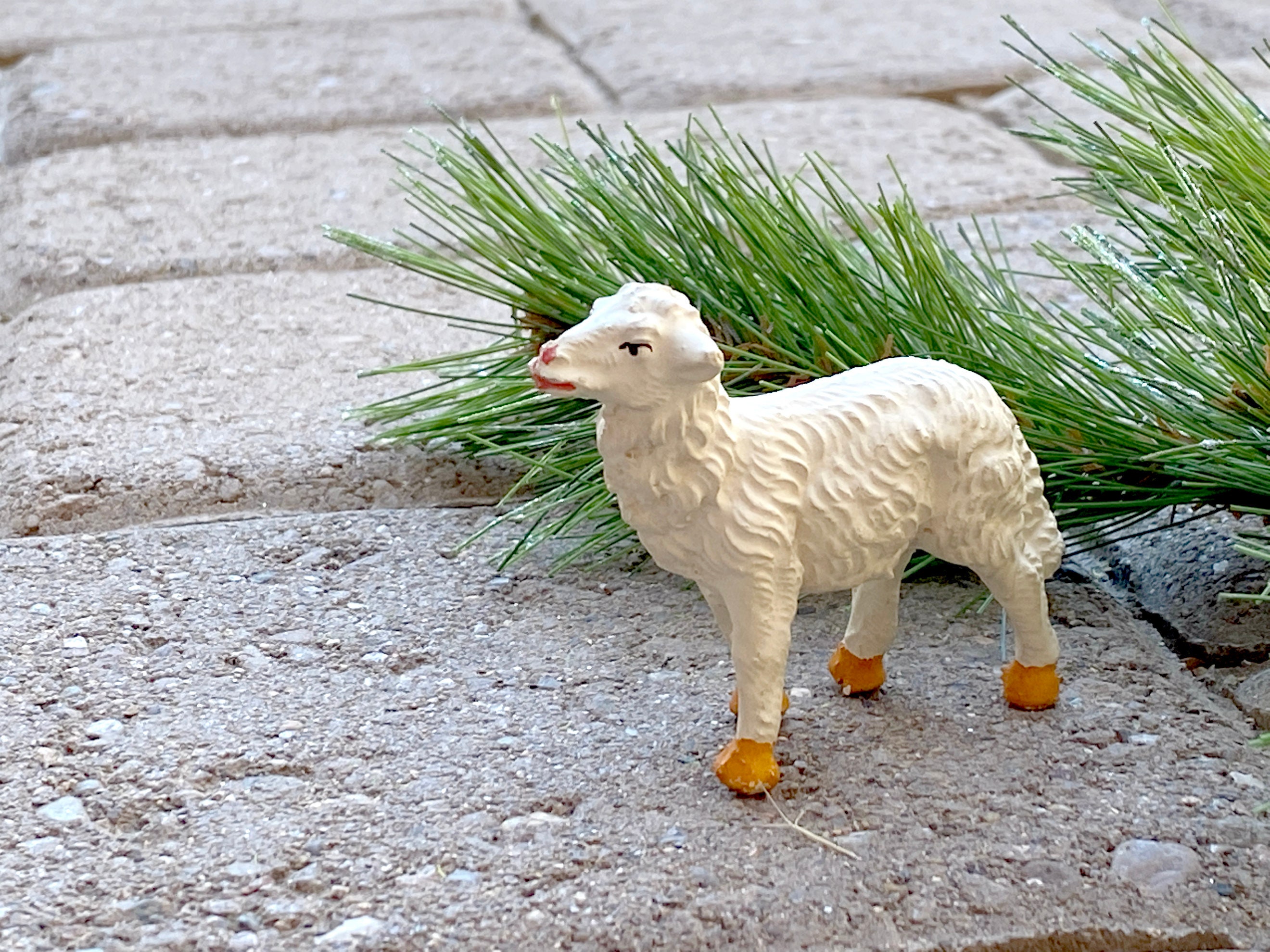 Nativity Lamb Figurine. Vintage. Italy. Christmas Manger. Faith ...