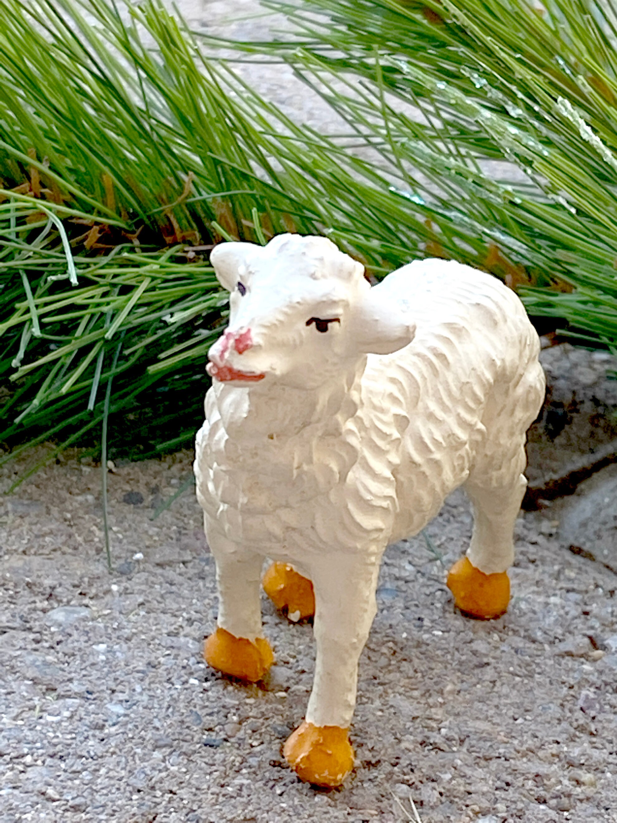 Nativity Lamb Figurine. Vintage. Italy. Christmas Manger. Faith ...