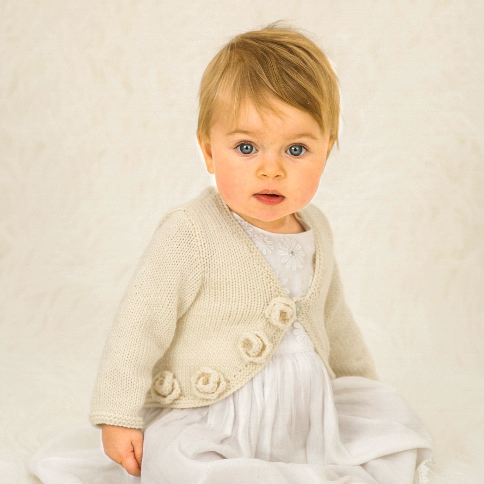 Baby Girl Knit 3D Floral Cardi Sizes From Newborn Baby - Etsy