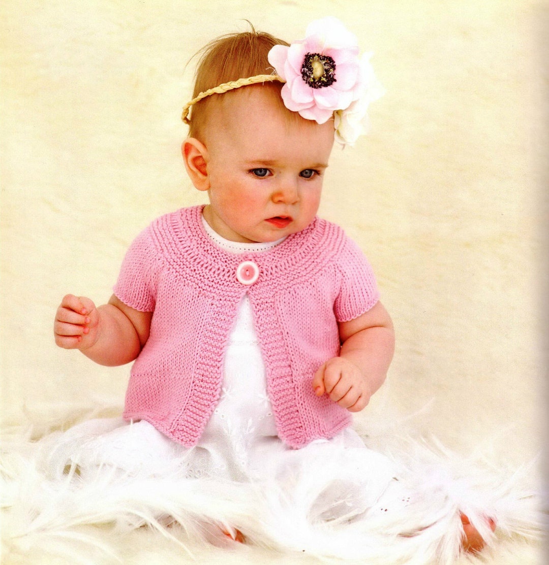 Baby Girl Knit Cardi, Baby PINK Bolero Sizes From Newborn - Etsy