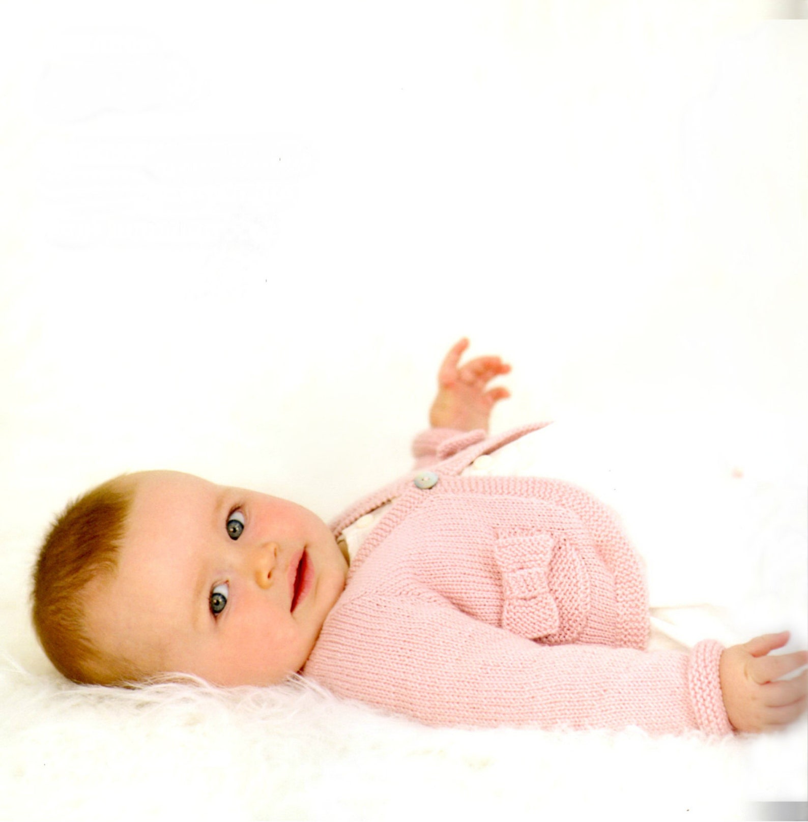 Baby Girl Knit Cardi and Booties Set Sizes from Newborn Bow | Etsy