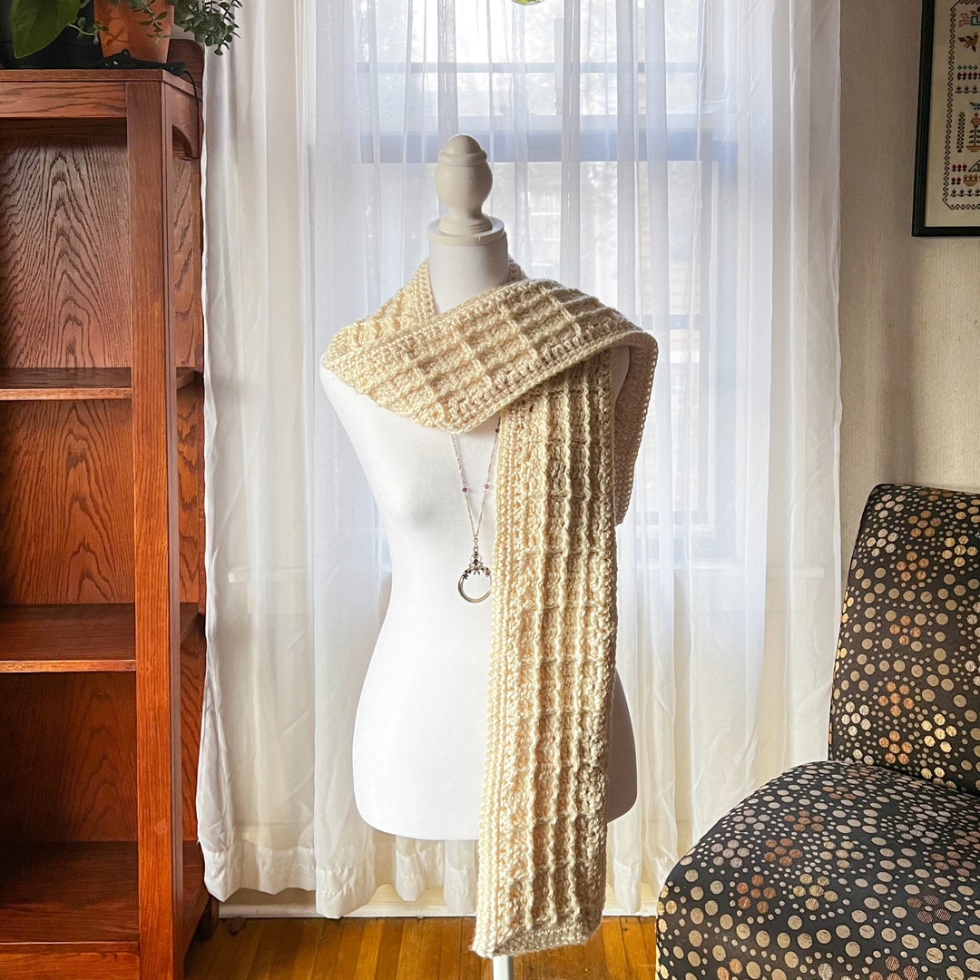 Cream Double Layer Scarf - Etsy