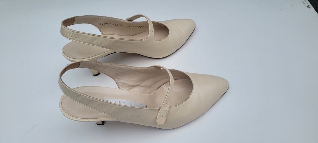 Vintage Perry Ellis Leather Pumps, US Size 8 - Etsy