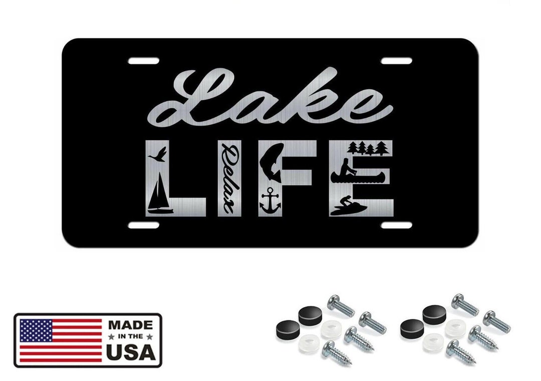 License Plate Lake Life Vanity Novelty Tag Metal Car Truck 6-inches by ...