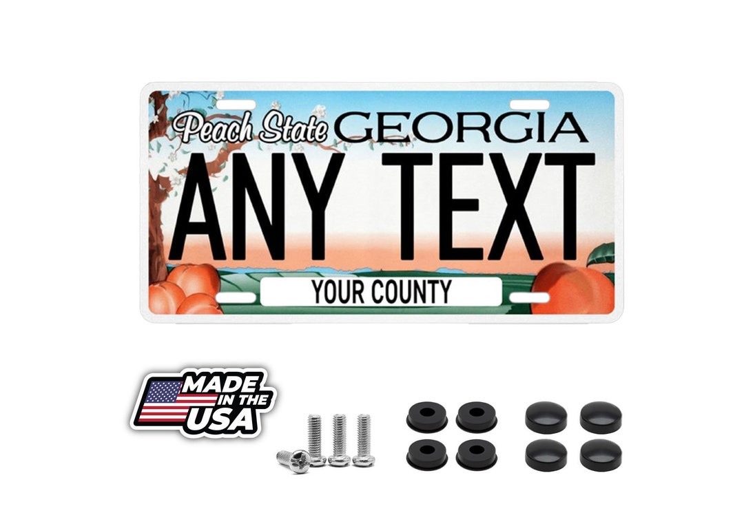 Georgia Peach State Personalized Custom License Plate Your Name Any ...