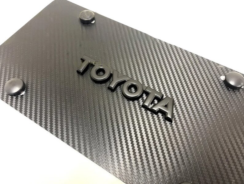 3D Black Toyota Emblem Badge Carbon Fiber Style Aluminum - Etsy