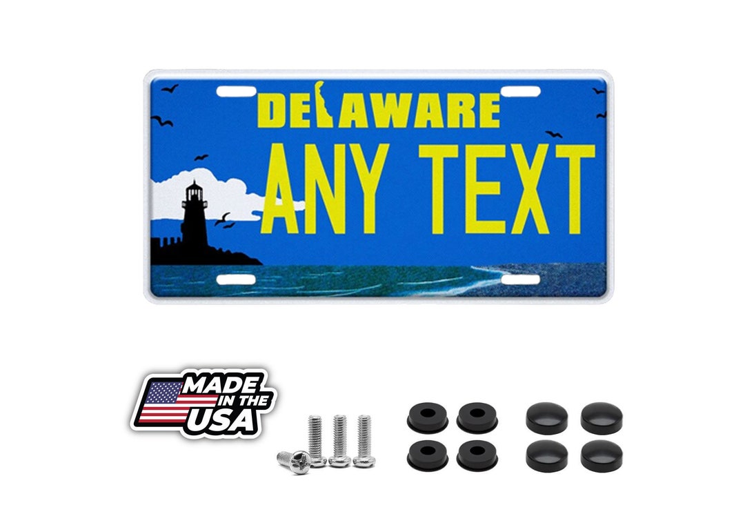 Delaware Blue Personalized Custom License Plate Your Name Any Text ...