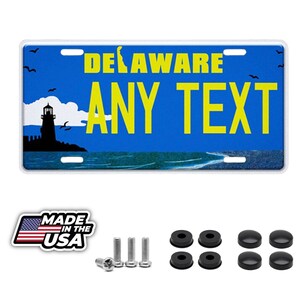 Delaware Blue Personalized Custom License Plate Your Name Any Text ...