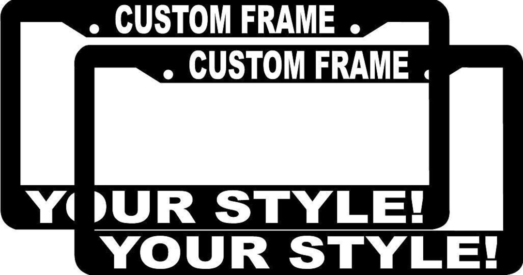 Lot of 2 Custom Personalized White Letters Customized Vanity License ...