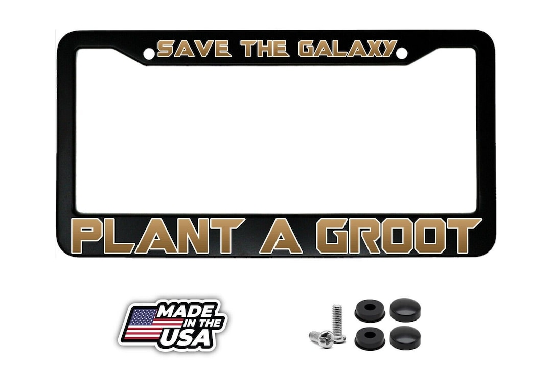 Save the Galaxy Plant a Groot / Tree Stainless Steel Car License Plate ...