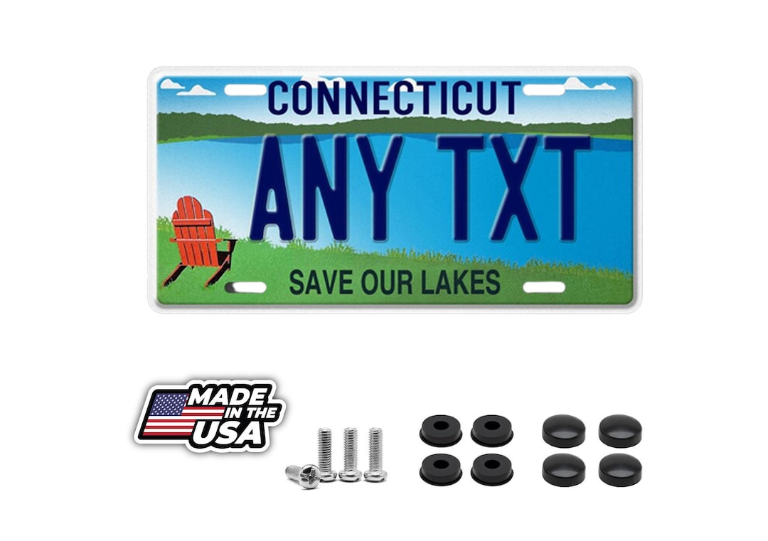 Connecticut Save Our Lakes Personalized Custom License Plate Your Name ...