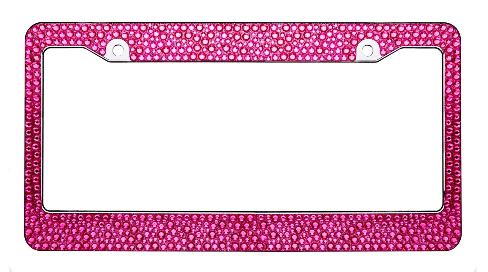 Hot Pink Mix Sizes Crystal Rhinestone License Plate Frame With Screw ...