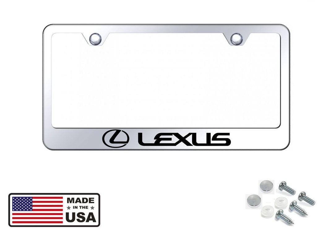 Lexus Laser Engraved Mirror Stainless Steel License Plate Frame ...