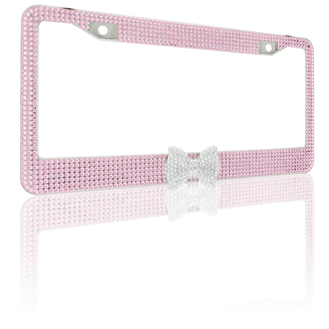 7 Rows of Pink Crystal Diamond Rhinestone Bling License Plate - Etsy