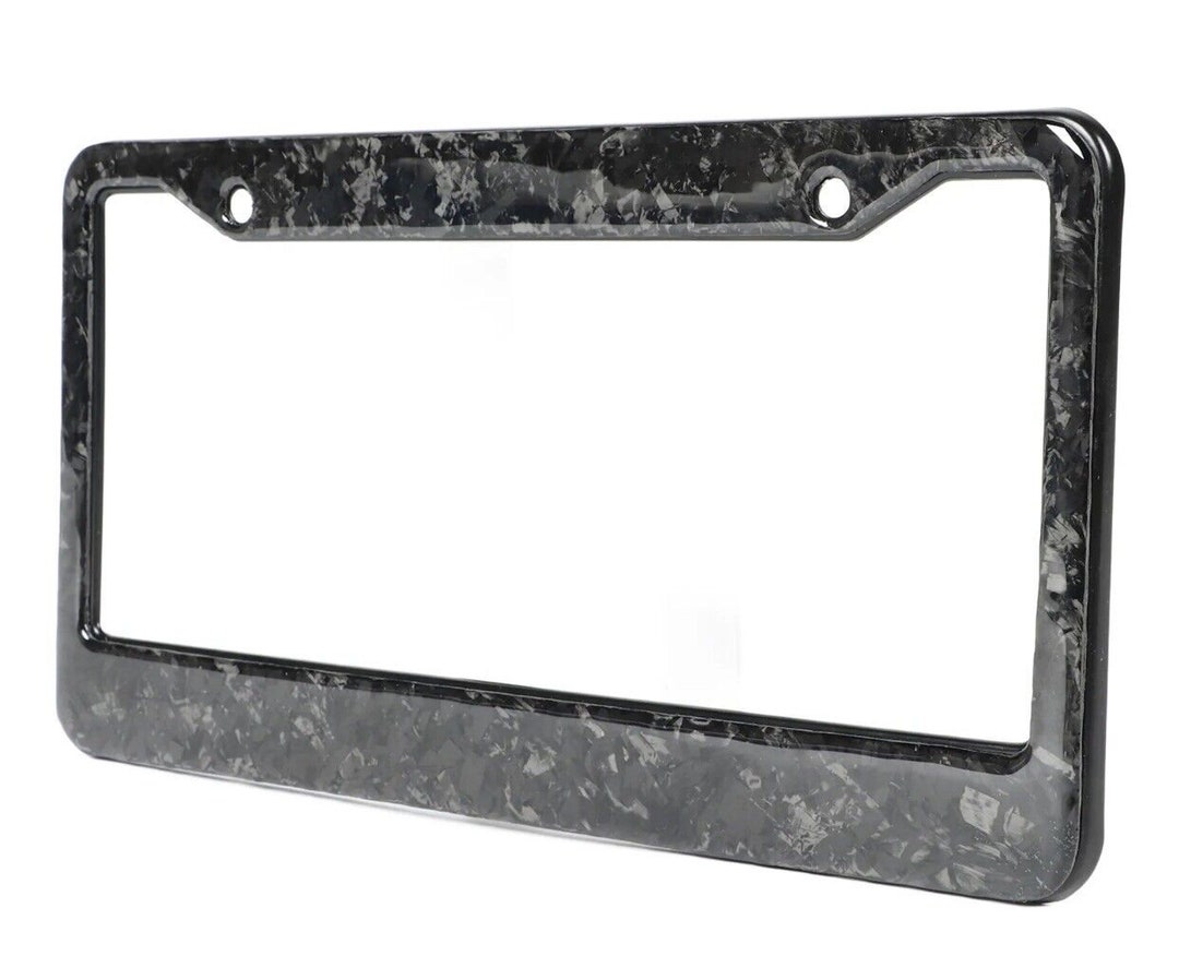 Car License Tag Frame License Plate Frame Bright Forged Carbon Fiber ...