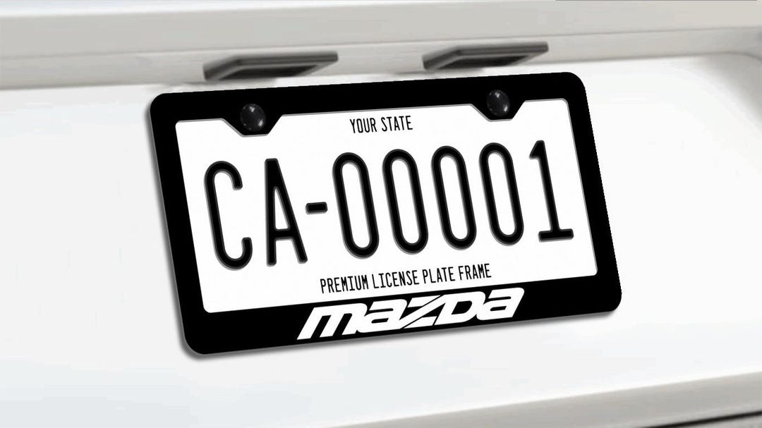 Mazda Stylish License Plate Frame With Screws and Caps - Etsy
