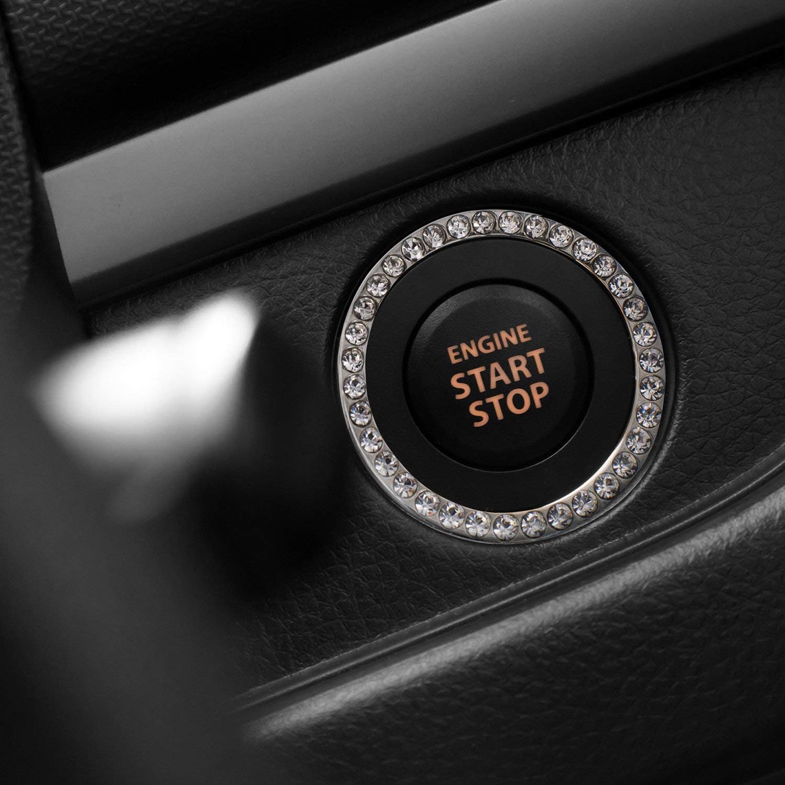 Crystal Car Bling Ring Emblems Interior Car Accessory for - Etsy