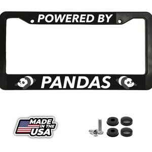 Powered by Pandas Panda Jdm Japan Tuner Drift Fun Black License Plate ...