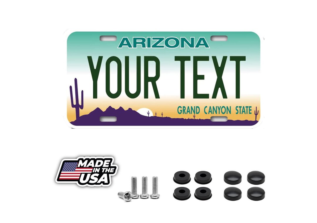 Arizona Personalized Custom License Plate Your Name Any Text Custom 12 ...